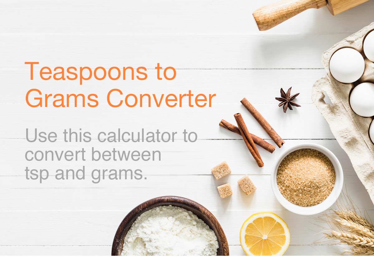 Teaspoons To Grams Converter tsp To G 